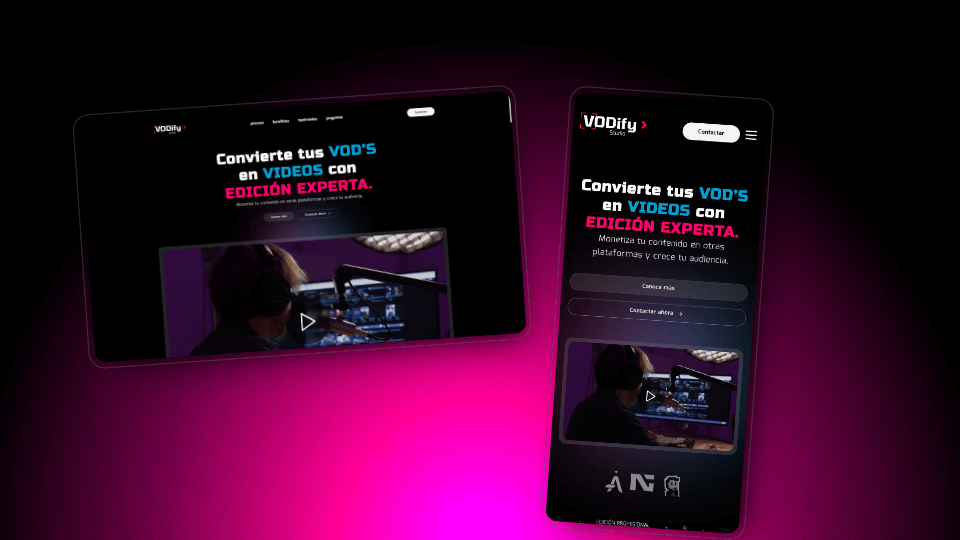 Edición de streams, VOD'S (twitch, kick, tiktok) - VODify Studio